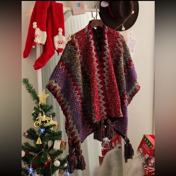 SHEIN | Sweaters | Bright Multicolored Chunky Knit Free People Style ...